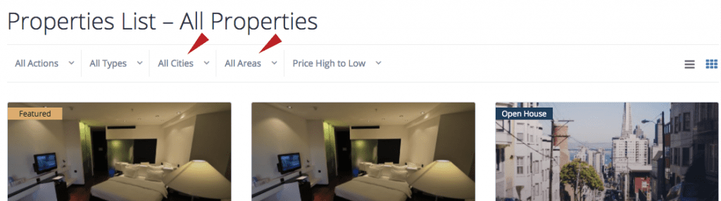Hide Elements From The Filters In Properties List Template With Css Wp Residence Help Wp