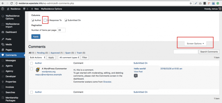 How to manage Comments Display - WP Residence Help