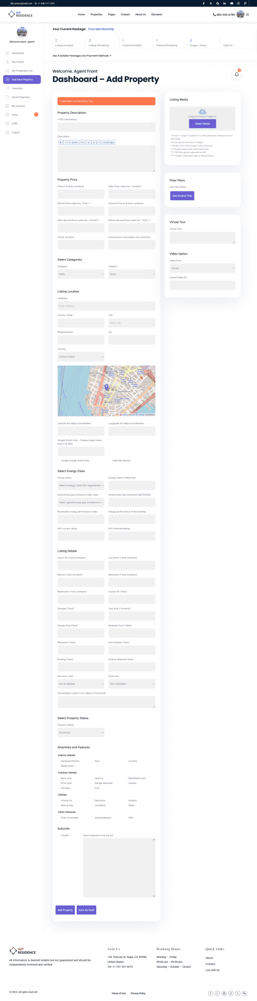 Video tutorials: How to add a property - WP Residence Help