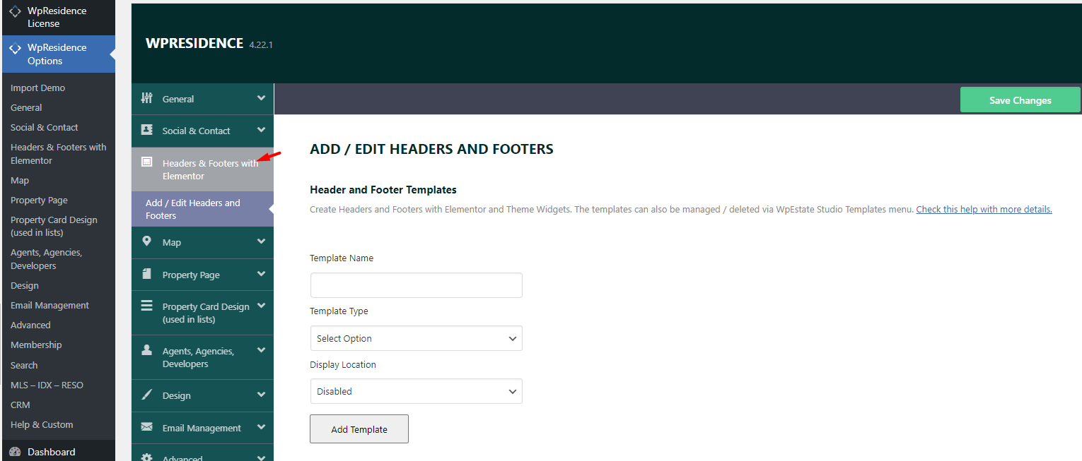 How to create custom Header & Footer with WpResidence Header & Footer Builder - WP Residence Help